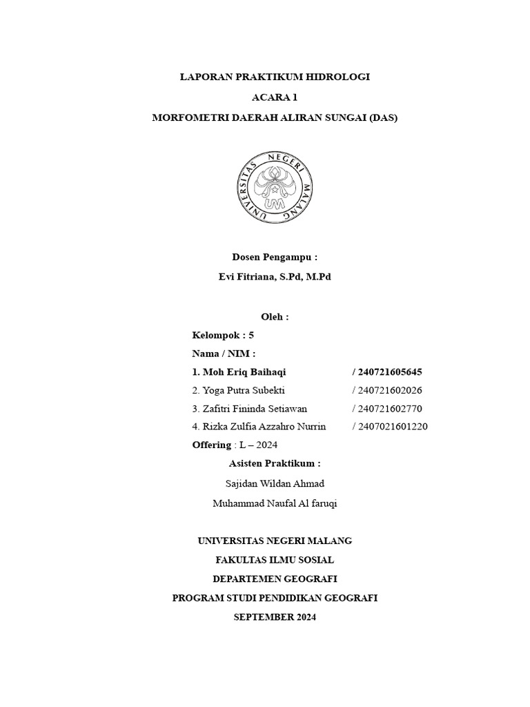 Laprak Morfometri Das | PDF | Sains & Matematika