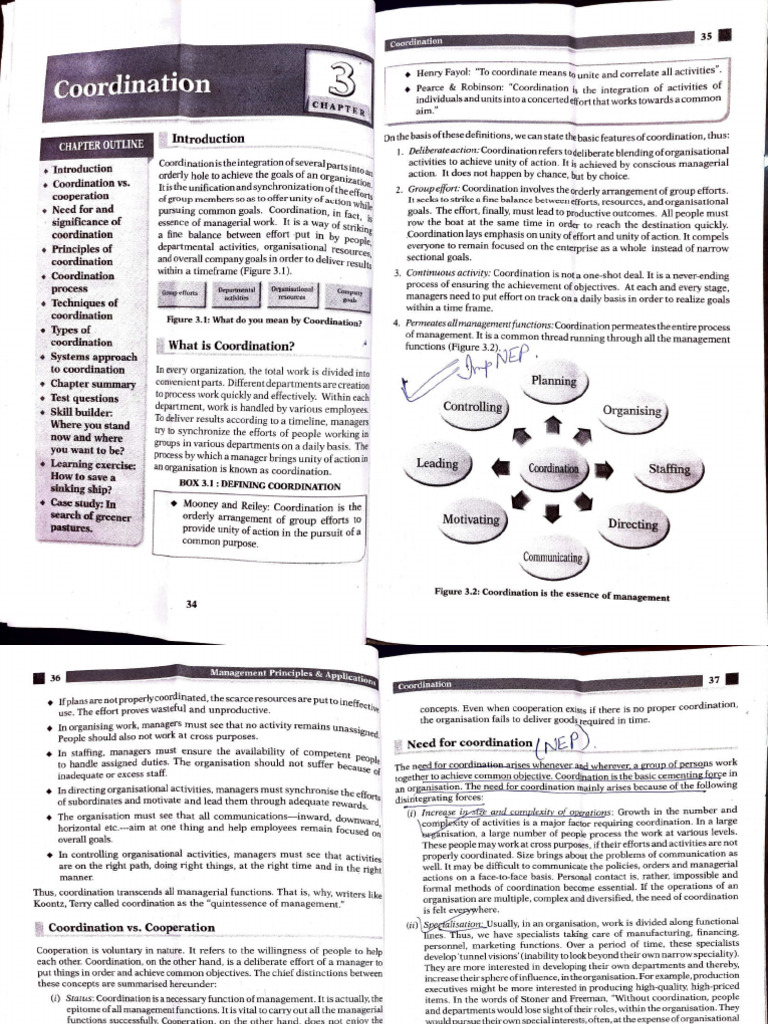 Ch3 Coordination Pdf Goal Setting Communication