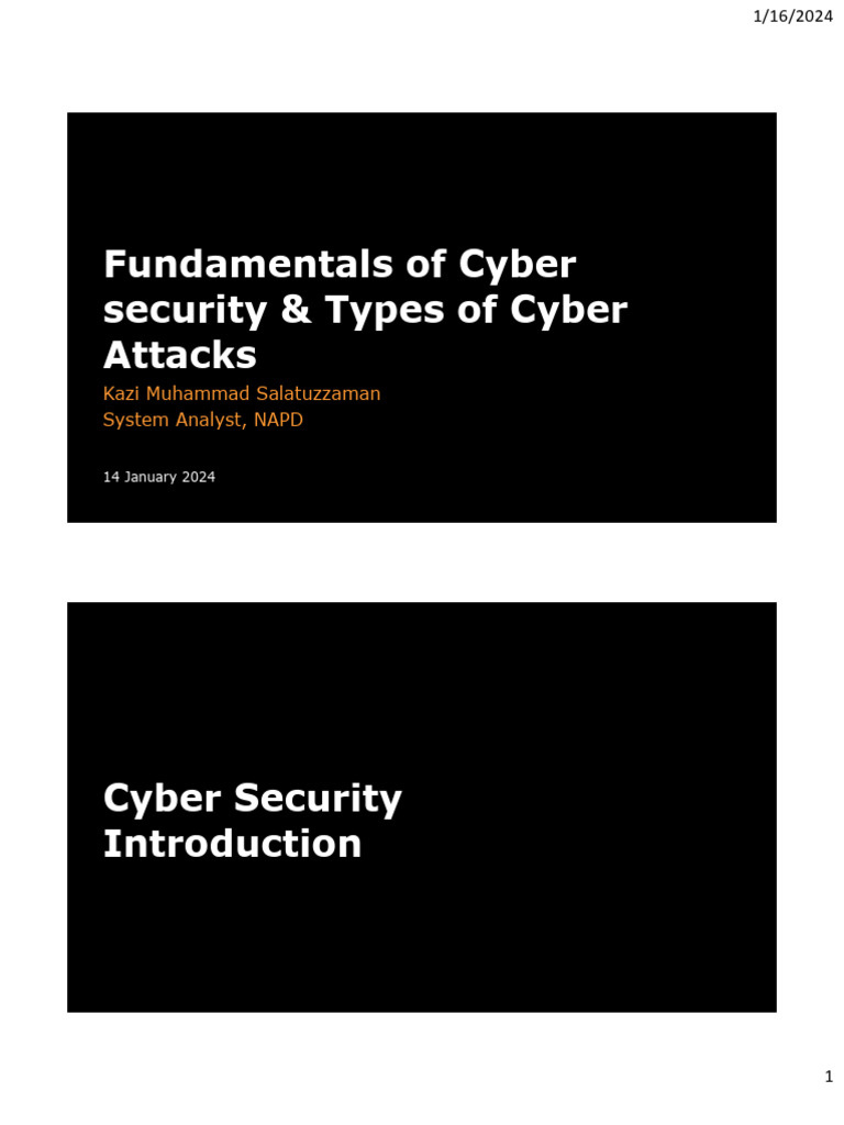 Cyber Security Introduction | PDF | Security | Computer Security