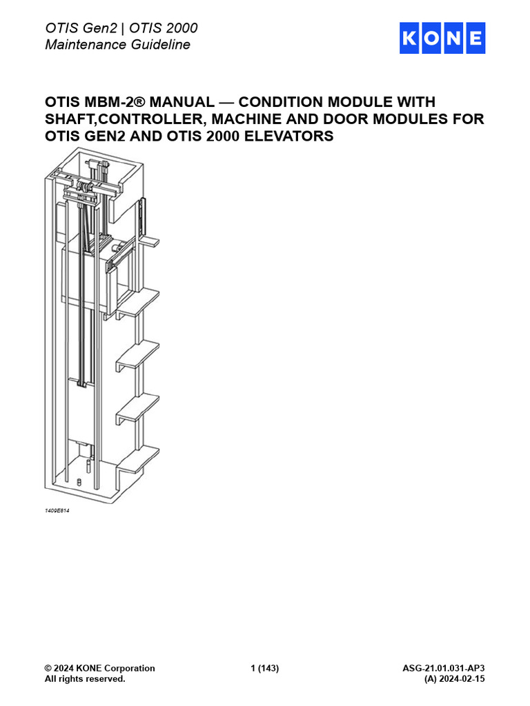 Otis Mbm-2® Manual - Condition Module With Shaft, Controller, Machine and Door Modules For Otis ...