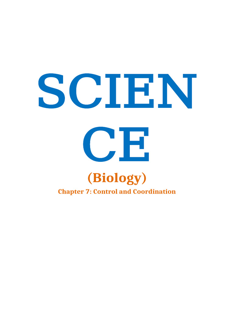 Chapter - 7 Control - and - Coordination | PDF | Central Nervous System ...