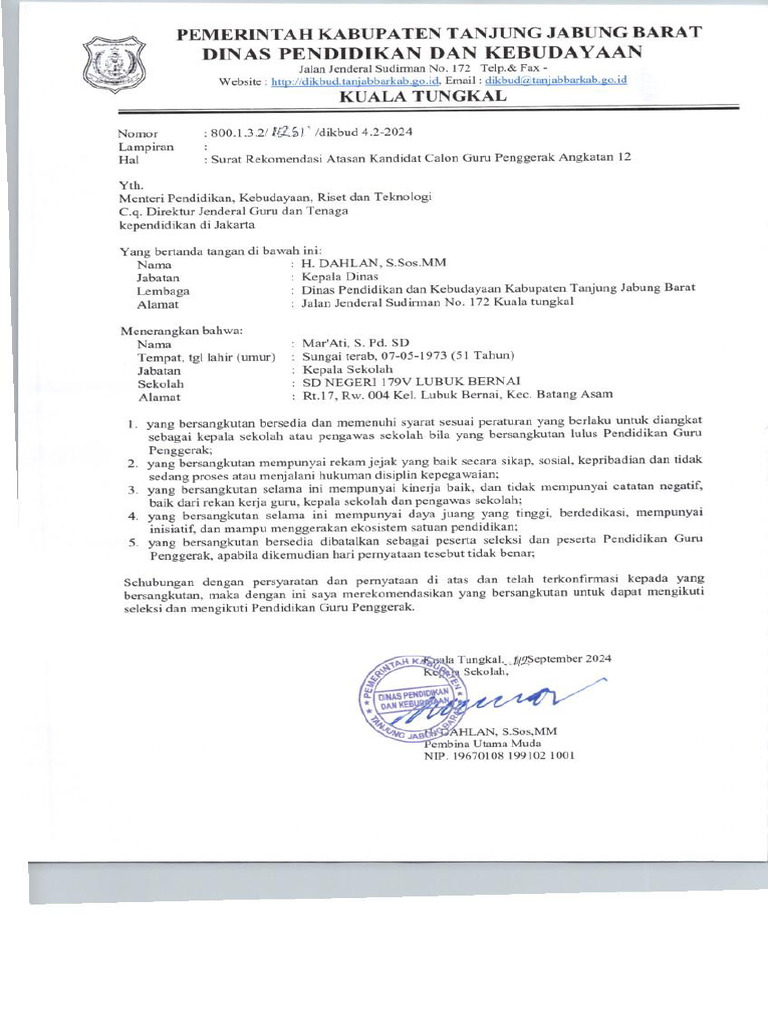 Surat Rekom An. Mar'ati | PDF