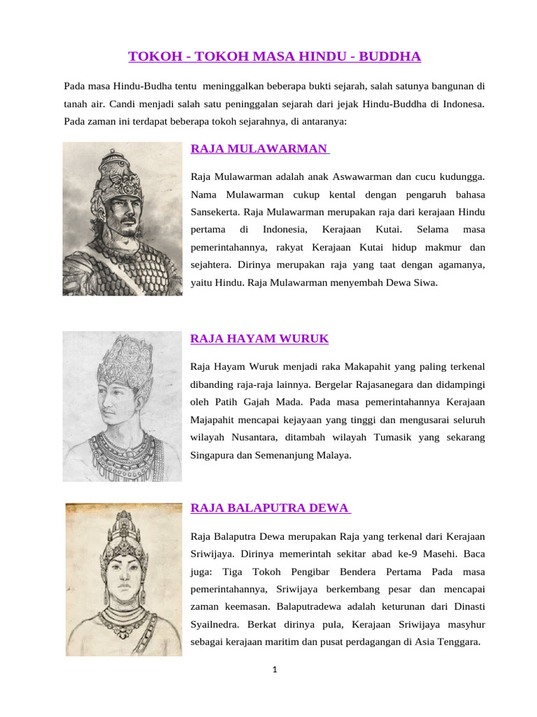 Tokoh - Tokoh Masa Hindu - Buddha: Raja Mulawarman | PDF
