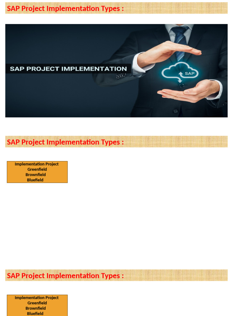 03 SAP Types of Projects | PDF