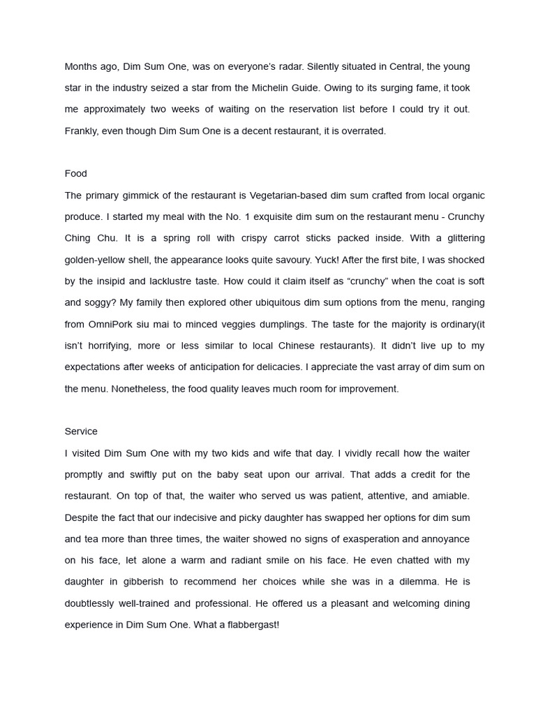 2020 DSE Part A | PDF | Restaurants | East Asian Cuisine