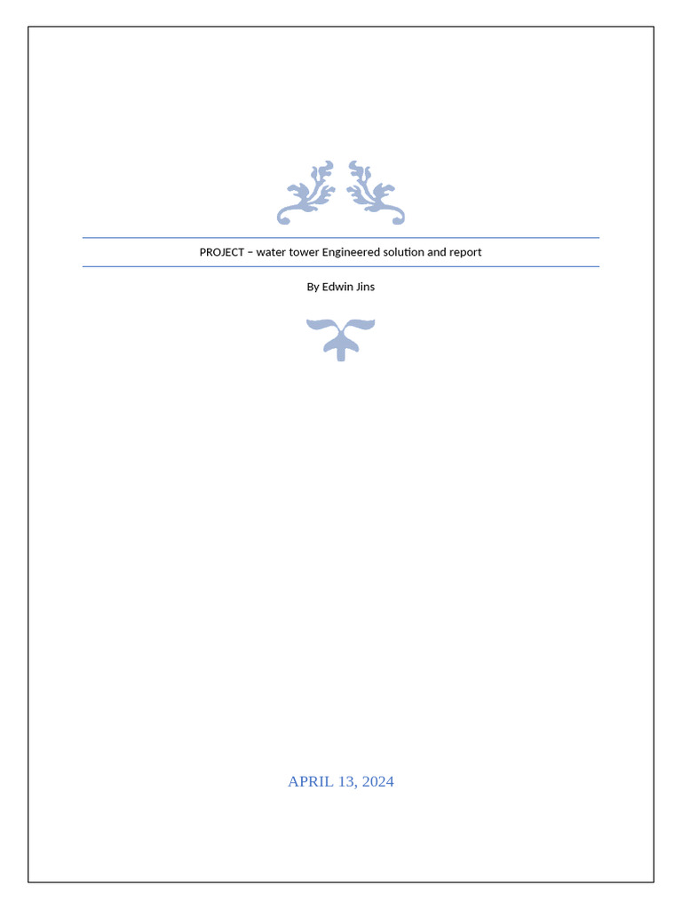 Water Tower Truss Engineering Project | PDF | Truss | Force