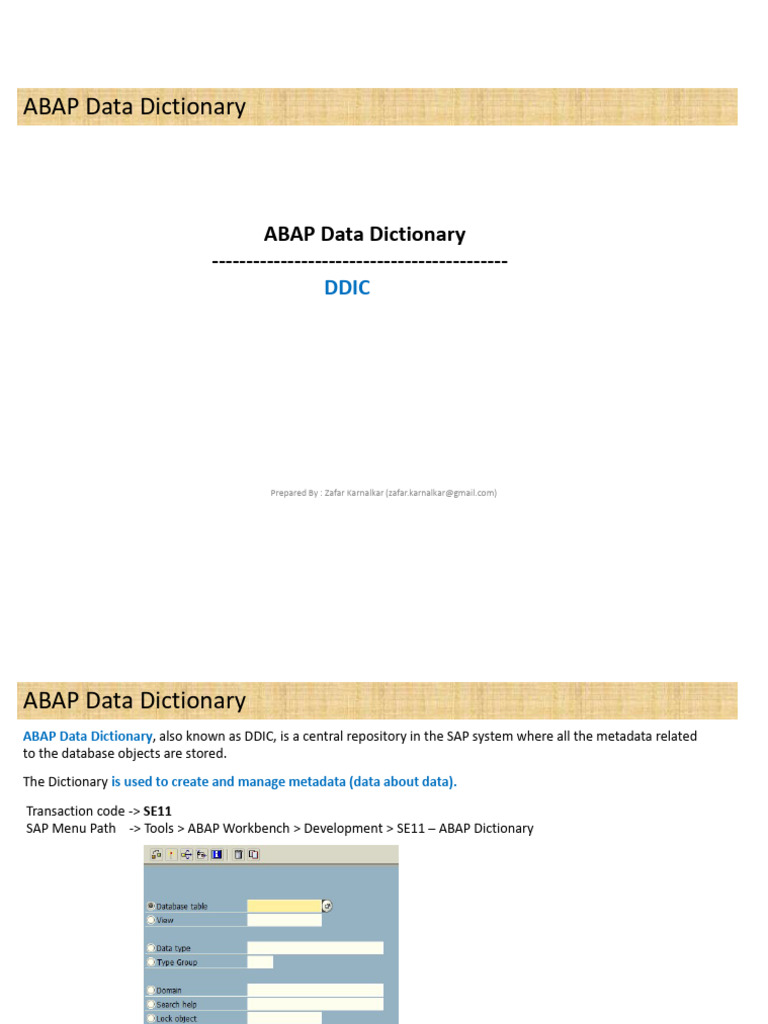 000 Sap Abap Ddic Pdf Databases Information Retrieval