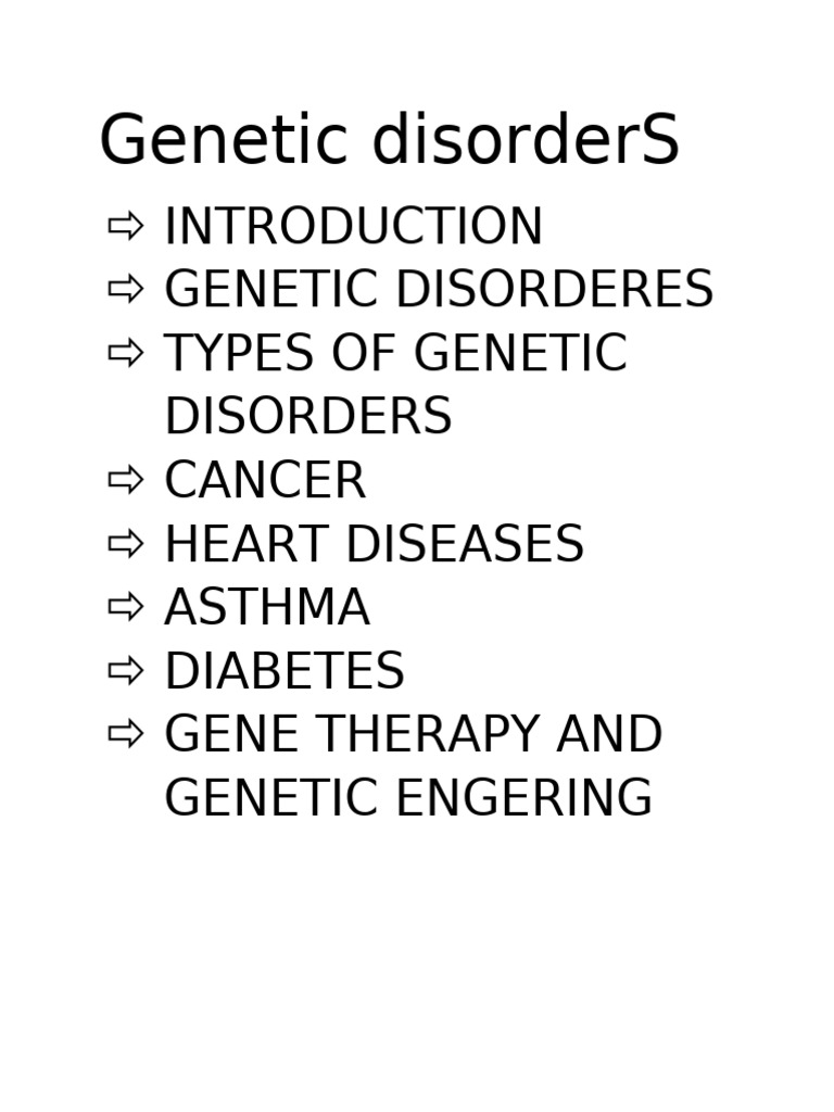 Genetic DisorderS | PDF