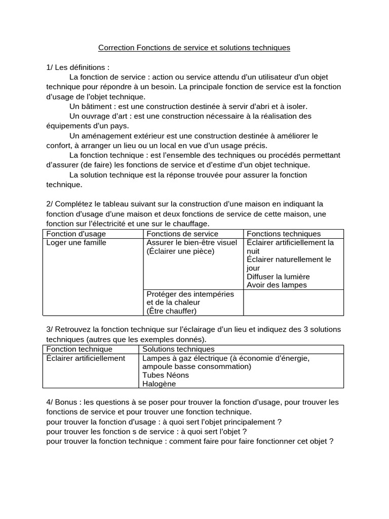 Fonctions de service et solutions techniques | PDF | Écomobilité ...