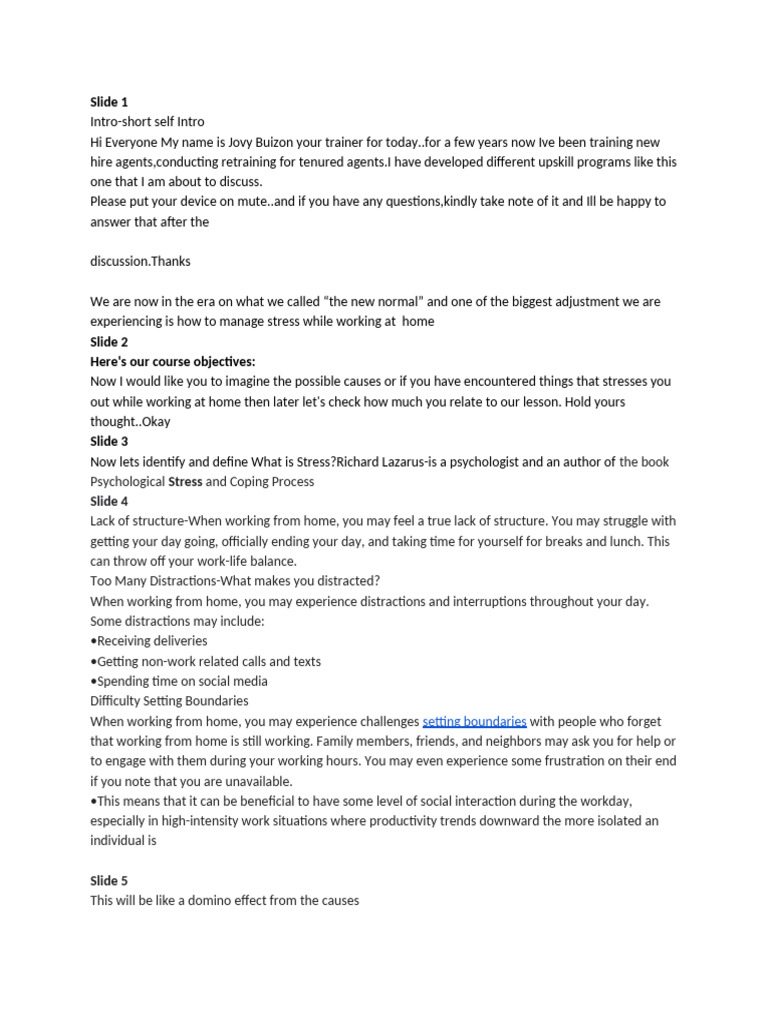 How To Manage Stress Notes | PDF | Stress (Biology) | Psychological ...