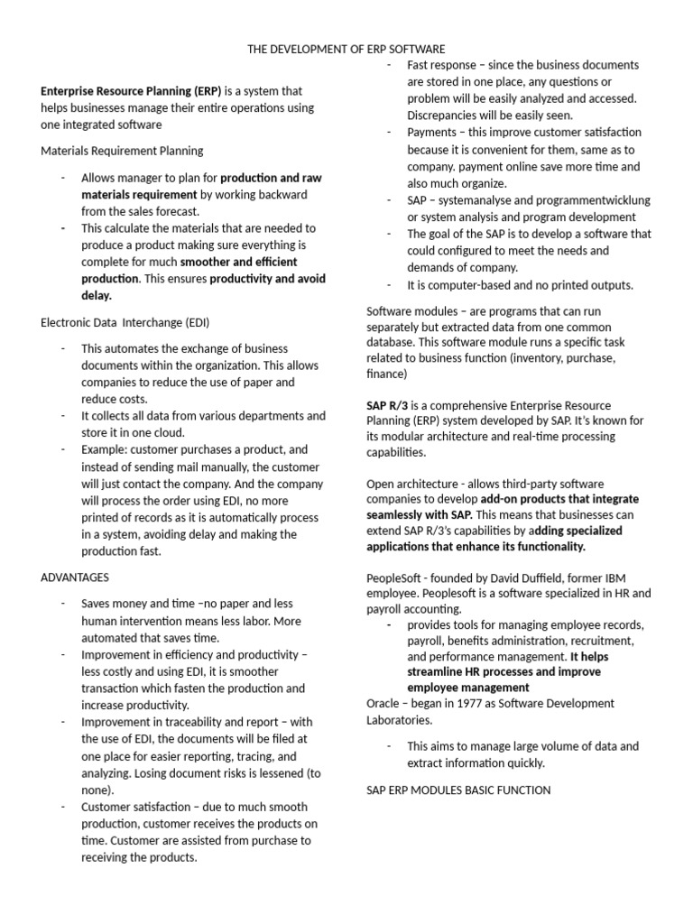 Enterprise Resource Planning | PDF | Enterprise Resource Planning | Computing