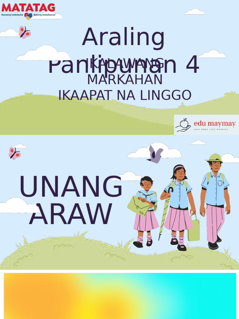 Ap 4-Q2-W3-Unang-Araw | PDF
