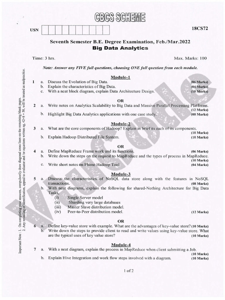 @vtucode - in 18CS72 Previous Year Paper | PDF