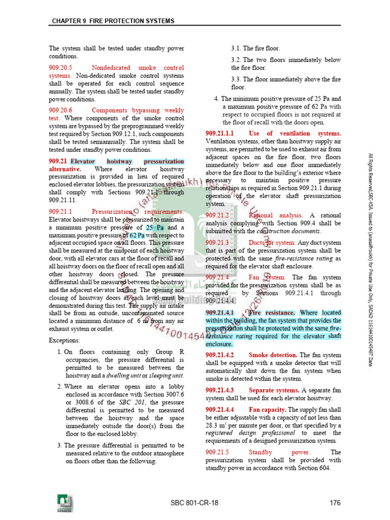 Elevator Hoistway Pressurization Standards | PDF | Elevator | Building ...