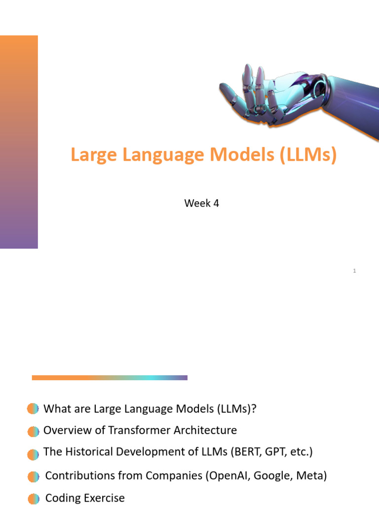 Week4 LLMs EN | PDF | Artificial Intelligence | Intelligence (AI) & Semantics