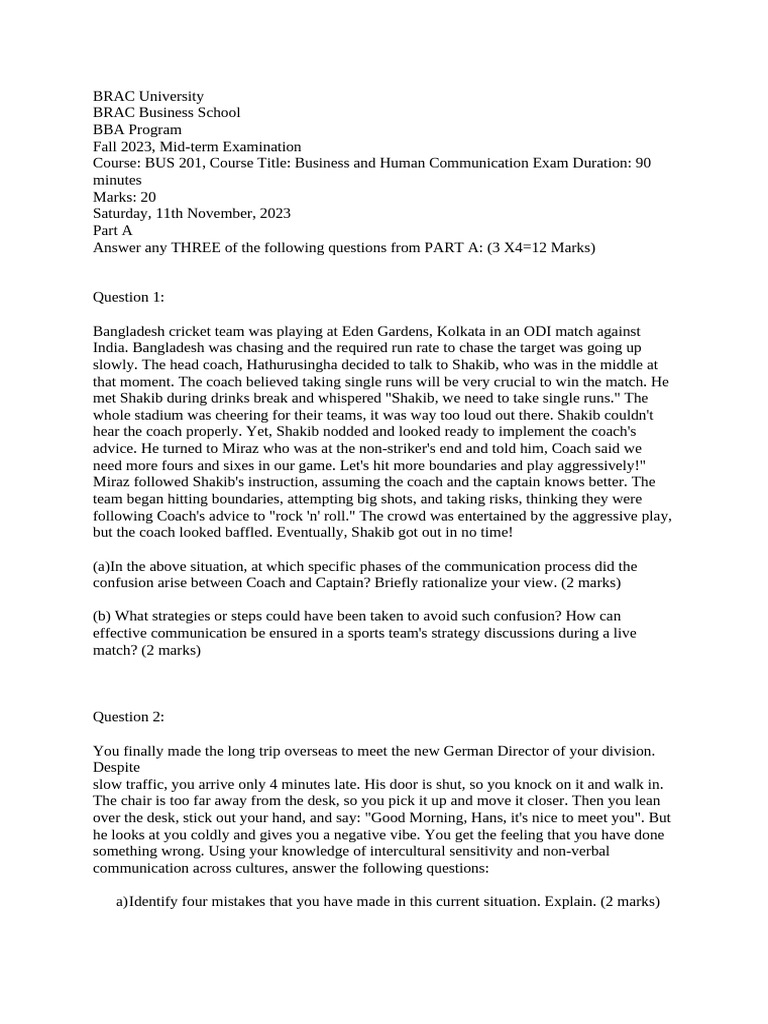 BUS201 fall23 mid | PDF