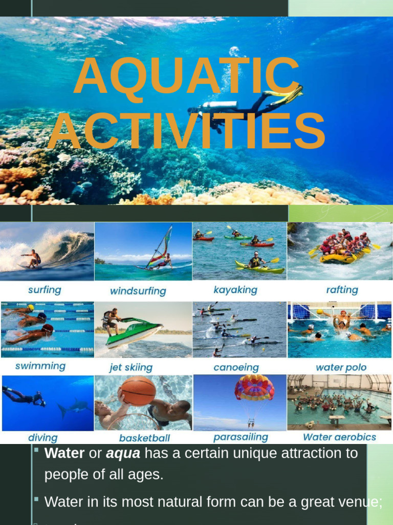 AQUATIC-ACTIVITIES | PDF | Snorkeling | Water Sports