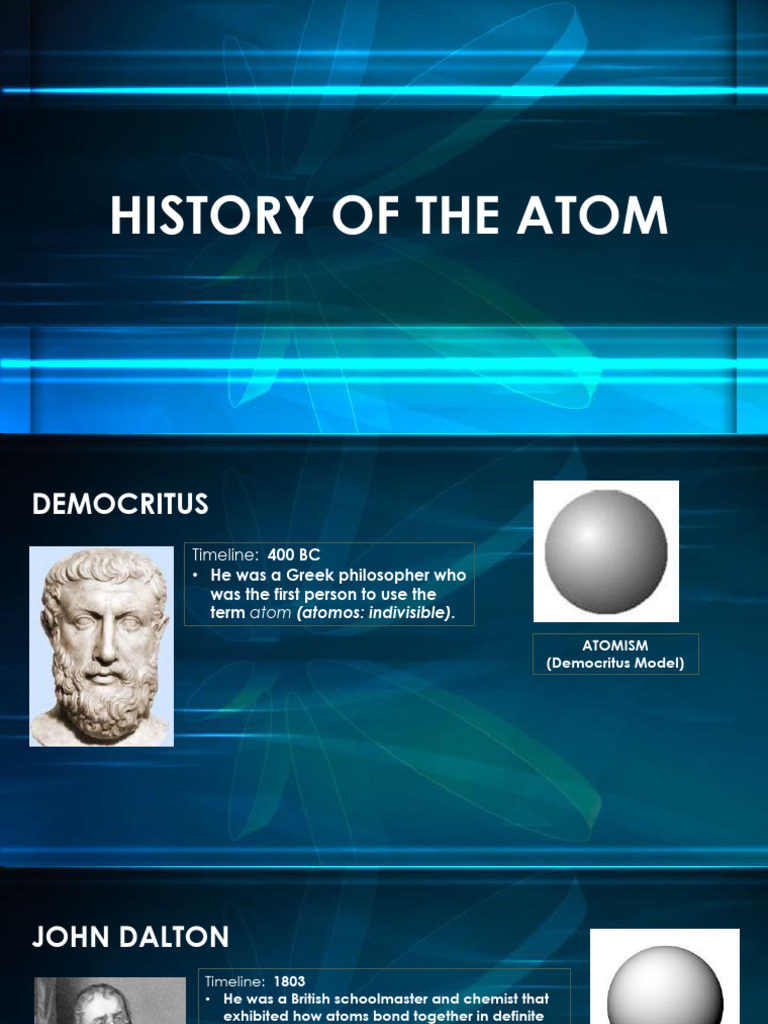 HISTORY-OF-THE-ATOM | PDF | Electron | Atoms