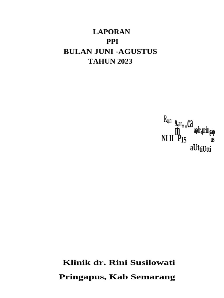 Laporan PPI Klinik Rini Susilowati 2023 | PDF | Pengembangan Diri ...