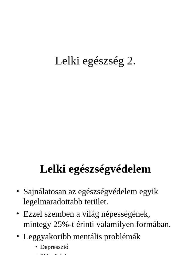 Lelki Egészség 2. | PDF