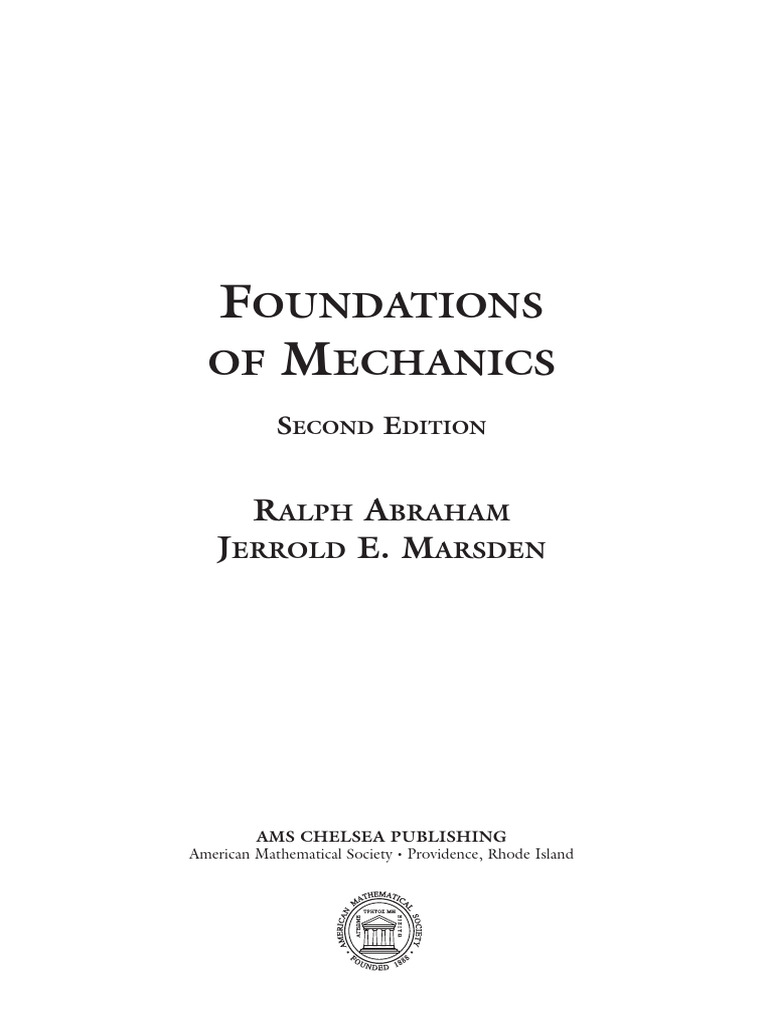 Supplement to Foundations of Mechanics | PDF | Force | Differential ...