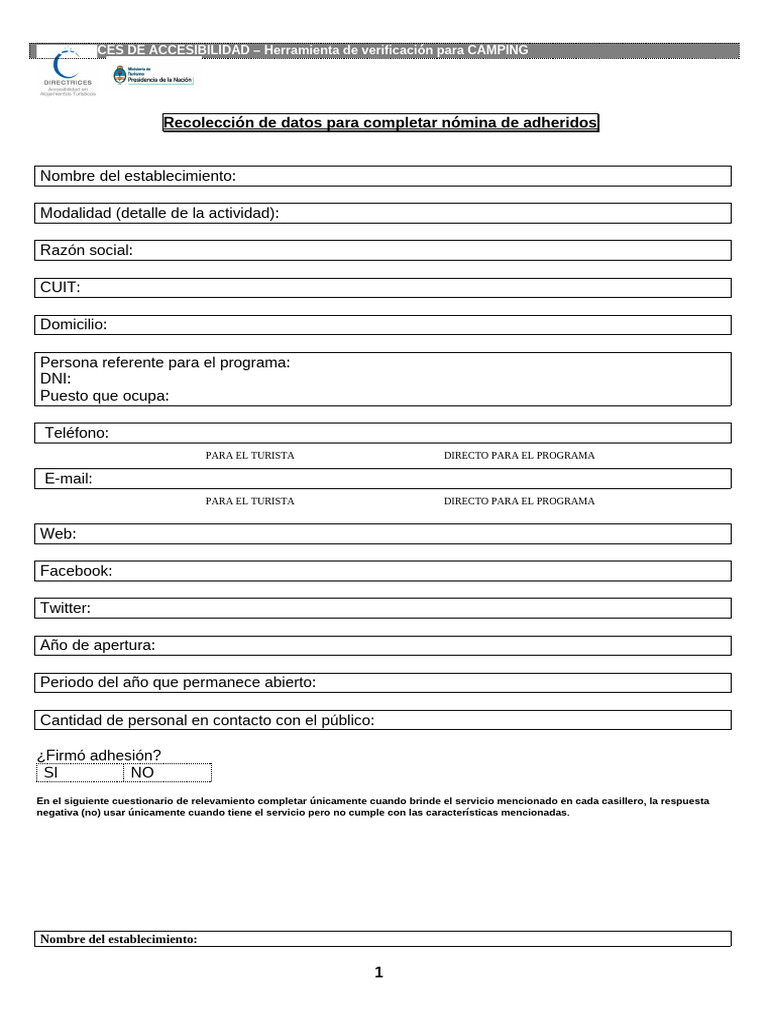 Herramienta de verifCAMPING VISTO RG-2 | PDF | Accesibilidad | Invalidez