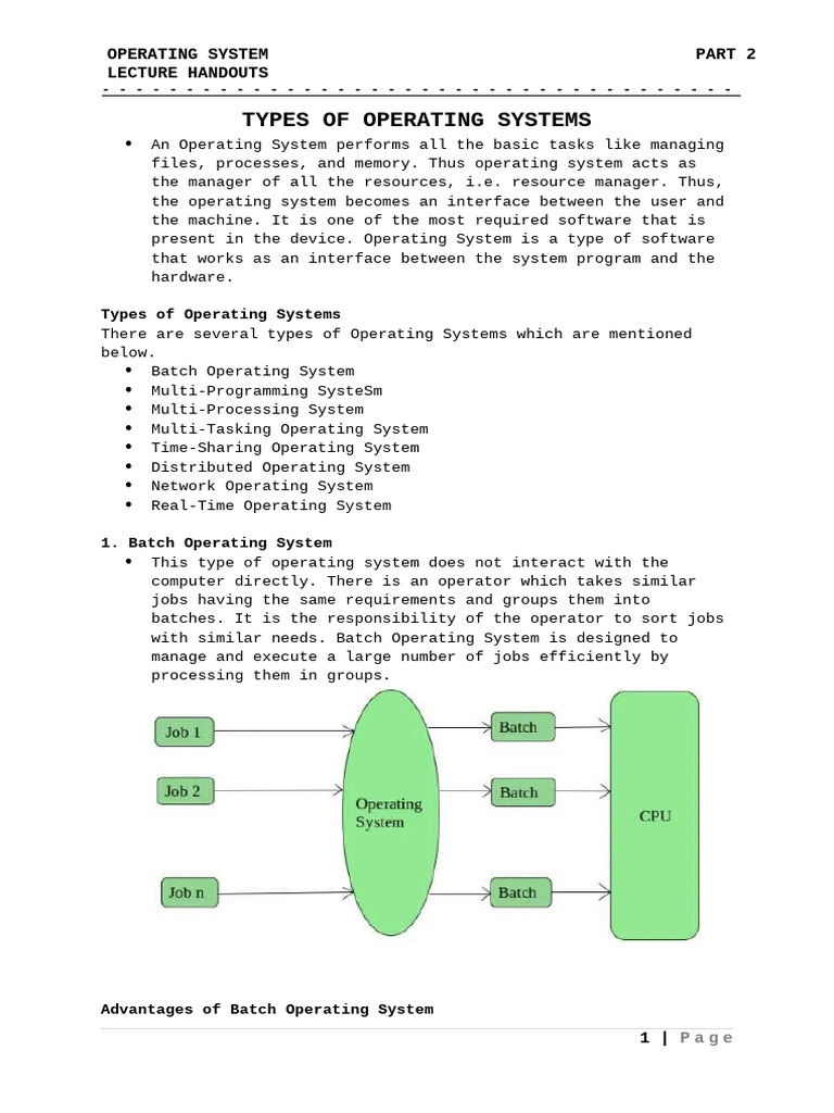 Handouts 2 Pdf Operating System Computer Network