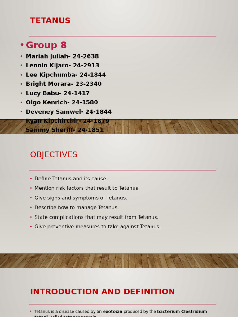 Tetanus Pathology Presentation | PDF | Immunology | Medicine