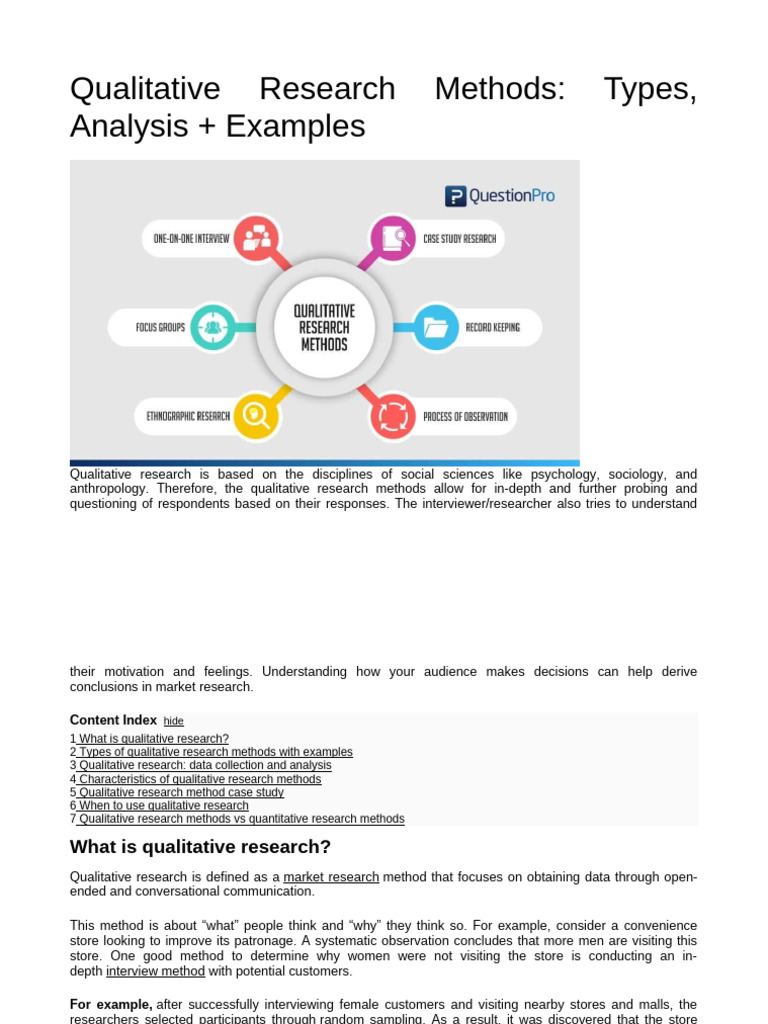 Qualitative Research Methods | PDF | Qualitative Research | Methodology