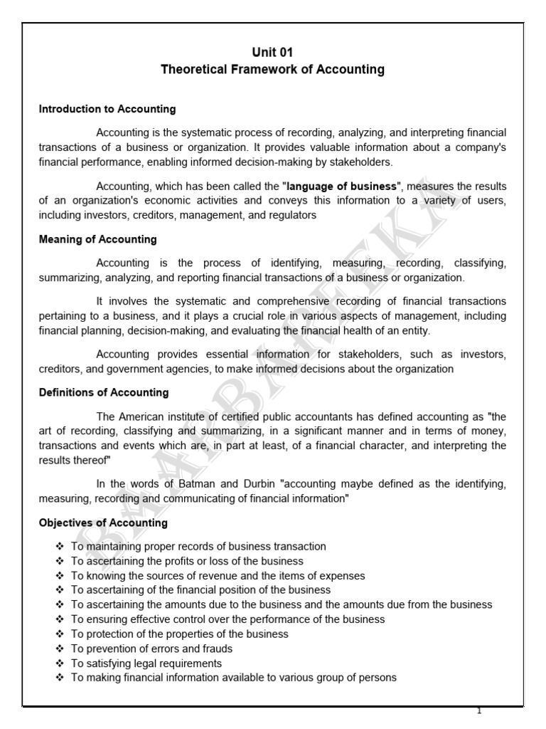 FA unit 1 | PDF | Accounting | Audit