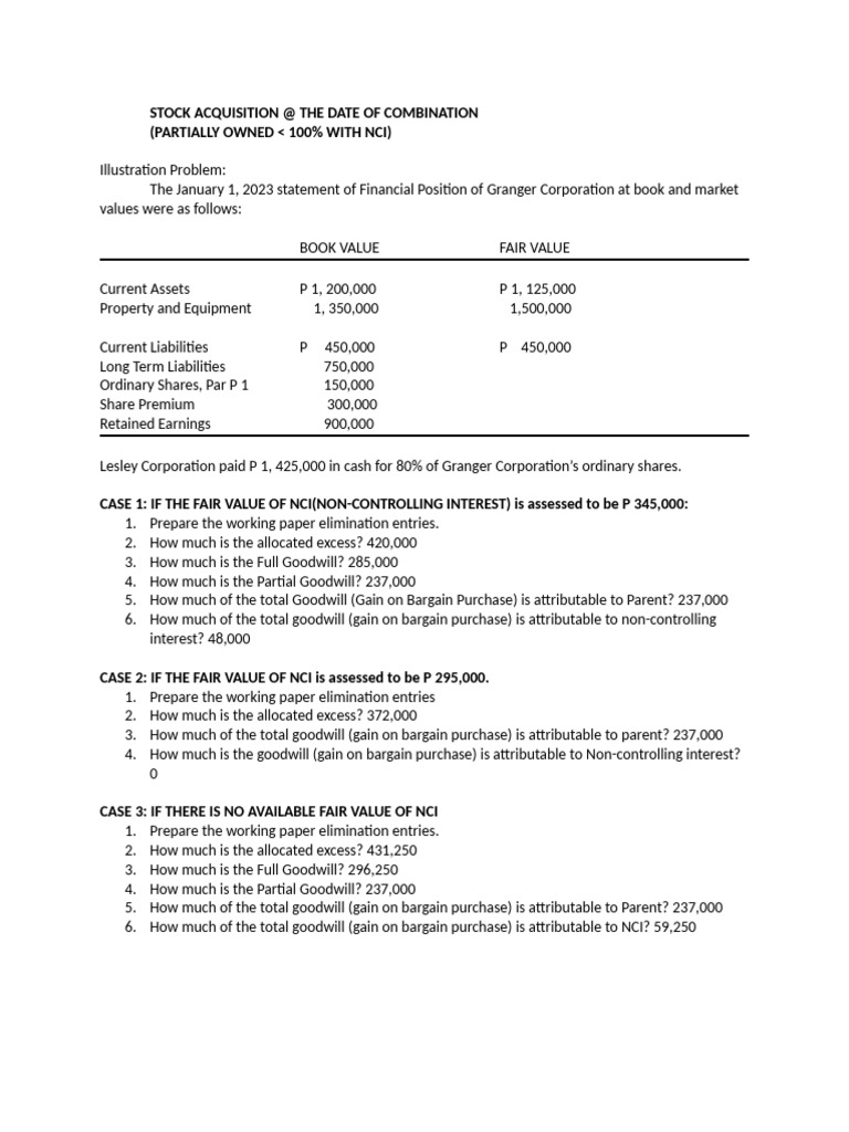 Stock Acquisition Problem | PDF