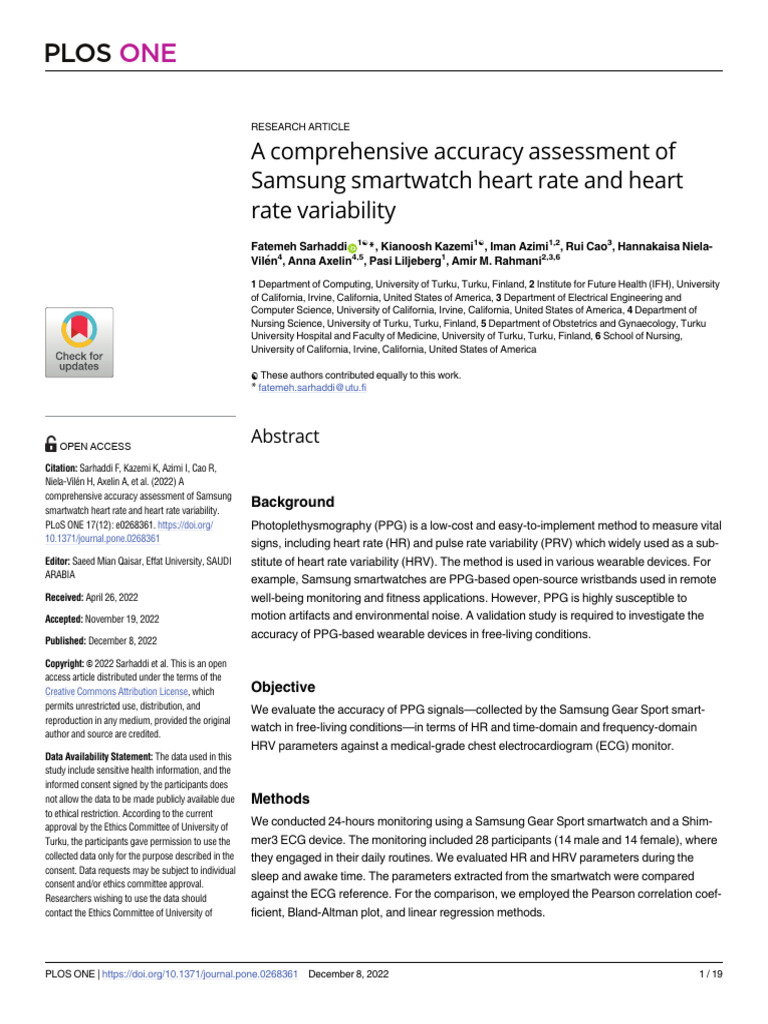 A Comprehensive Accuracy Assessment of Samsung Sma | PDF | Science ...