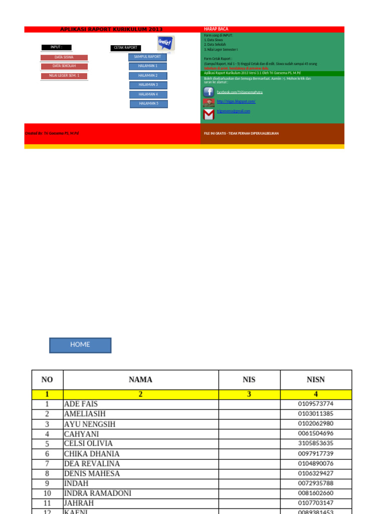 Kelas 8A Rapot | PDF | Indonesia