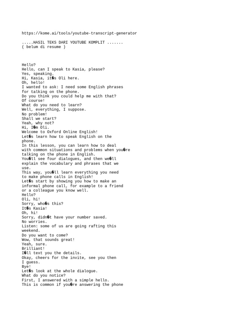 YouTube Transcript Generator Tool | PDF | Language Arts & Discipline ...