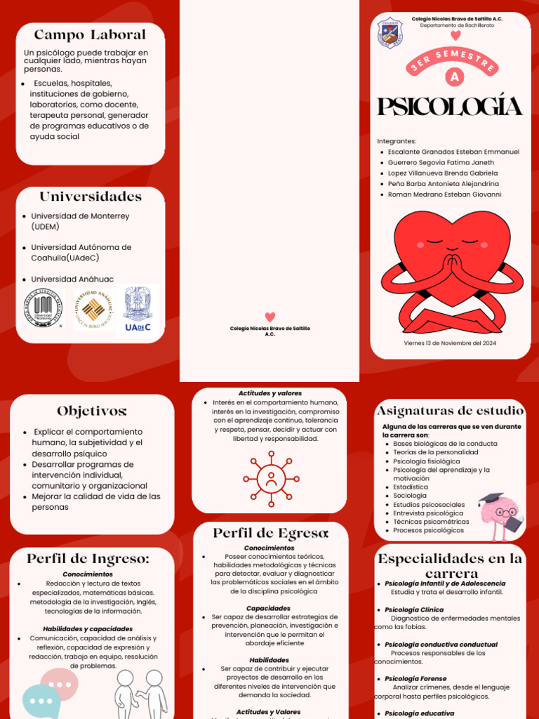 Folleto TrÃ - Ptico Salud Mental y Bienestar Ilustrativo Rosa y Blanco | PDF | Sicología ...