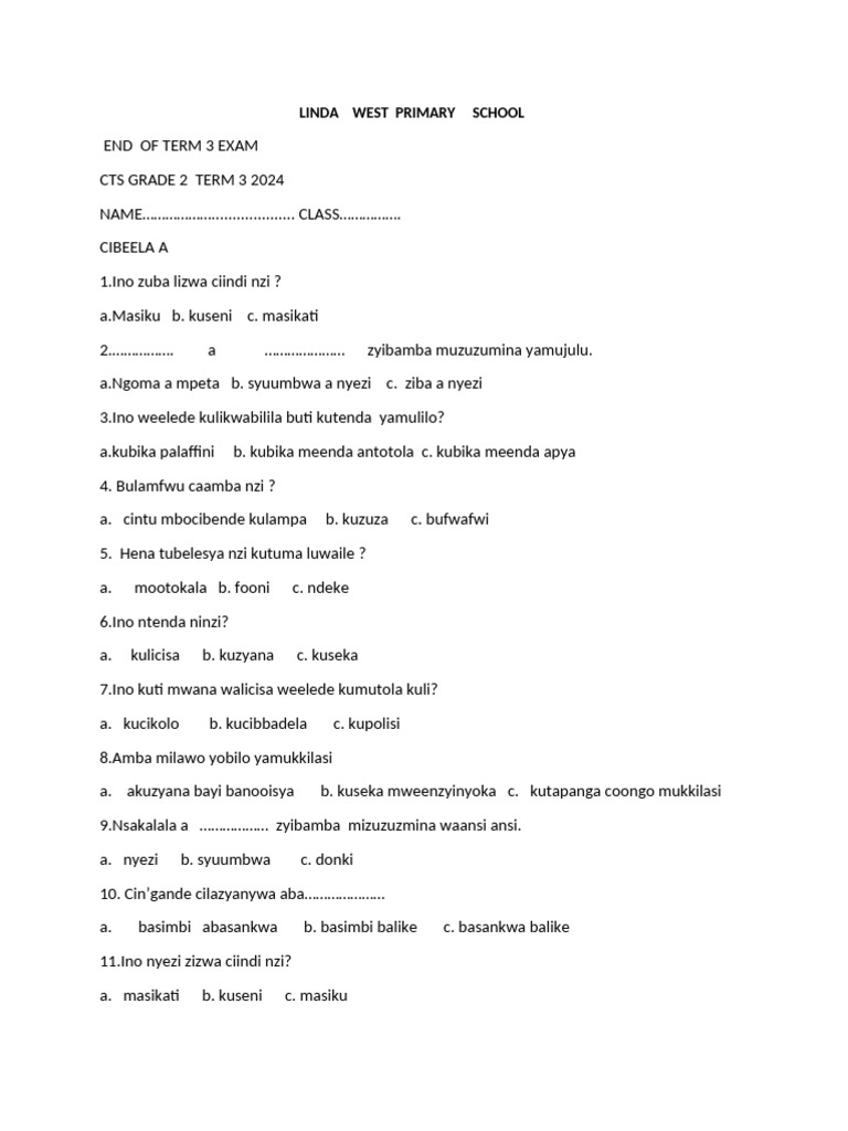 Cts Grade 2 2024 Trem 3 | PDF
