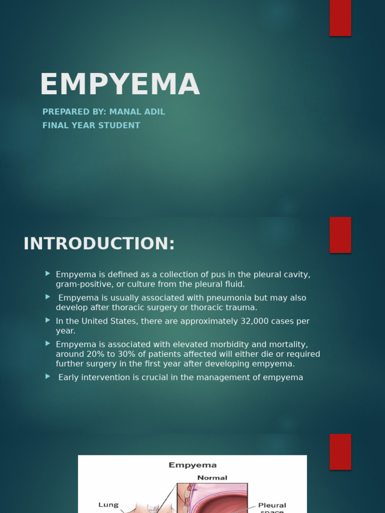 Empyema by Manal Adil | PDF | Pneumonia | Medicine