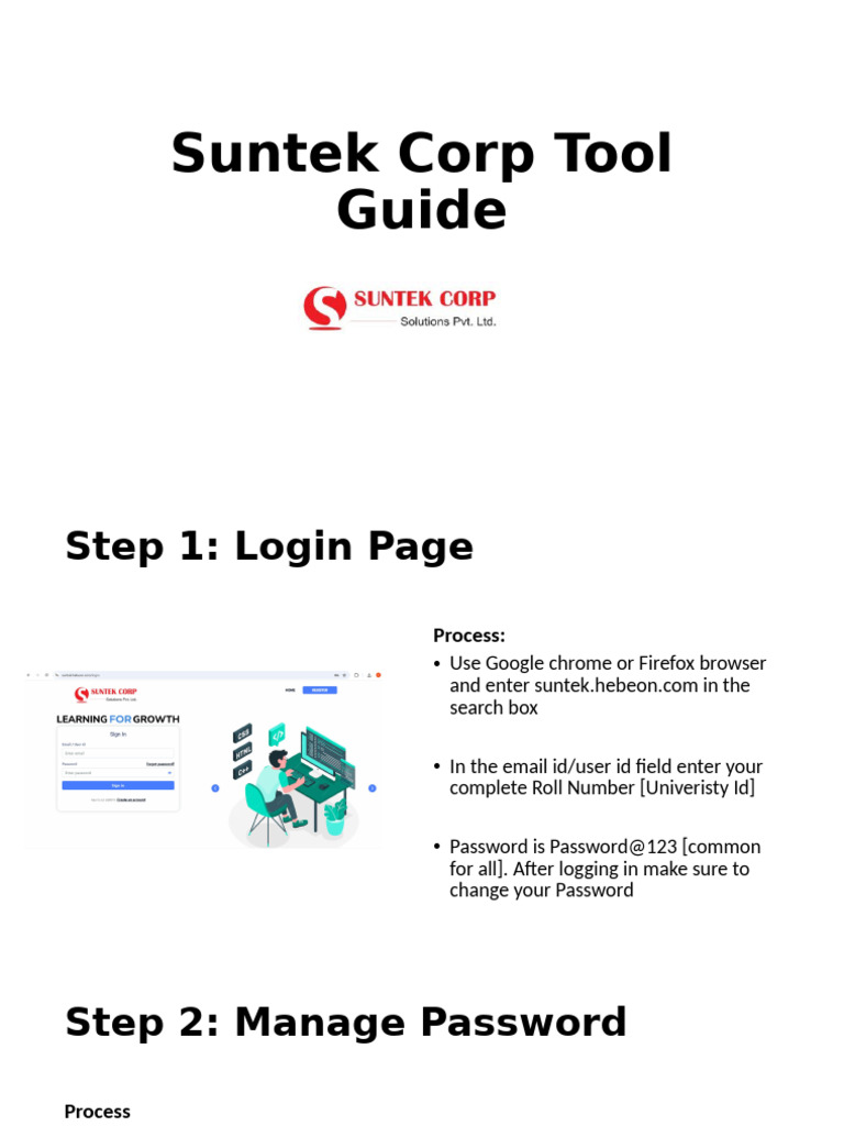 Suntek Corp Tool Guide For Anurag 2026 Batch Students | PDF | Multiple ...
