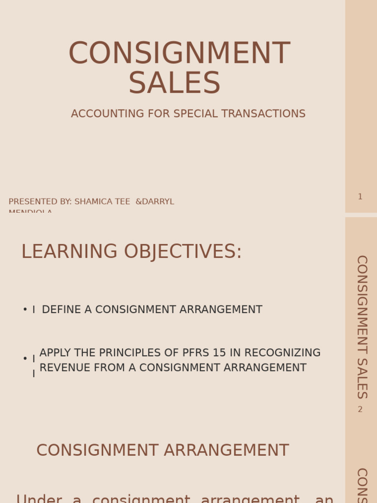 CONSIGNMENT-SALES | PDF | Revenue | Sales