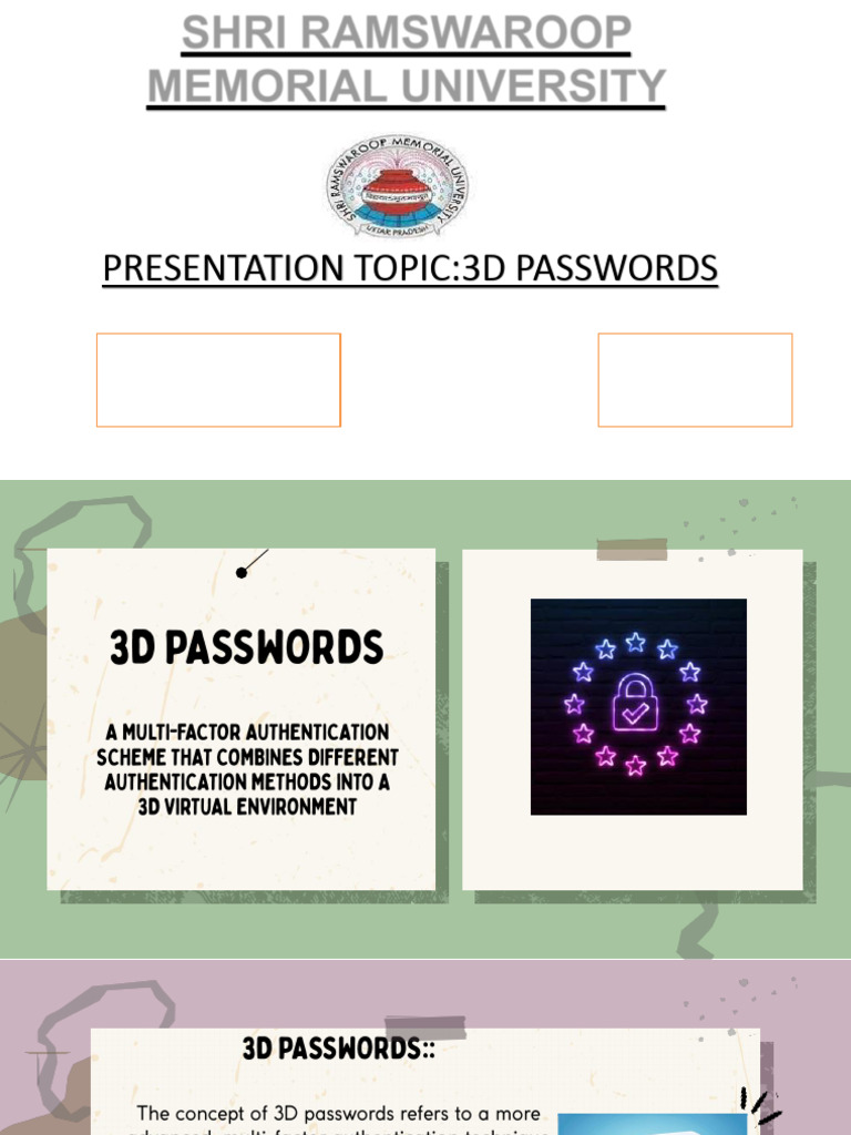 3D Passwords: Secure Authentication | PDF