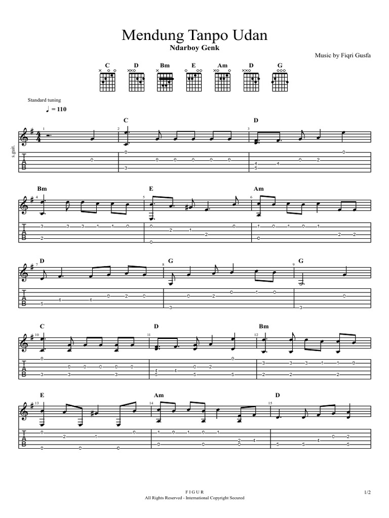 Ndarboy Genk - Mendung Tanpo Udan Fingerstyle | PDF | Freedom Of Expression Law | Copyright Law