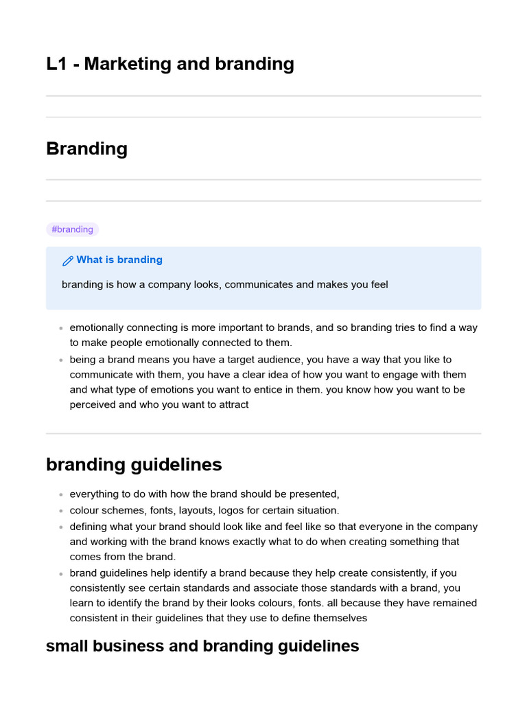 L1 - Marketing and Branding | PDF | Brand | Digital Marketing