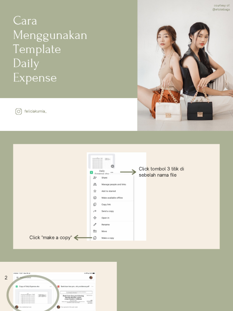 CARA MENGGUNAKAN TEMPLATE DAILY EXPENSE | PDF