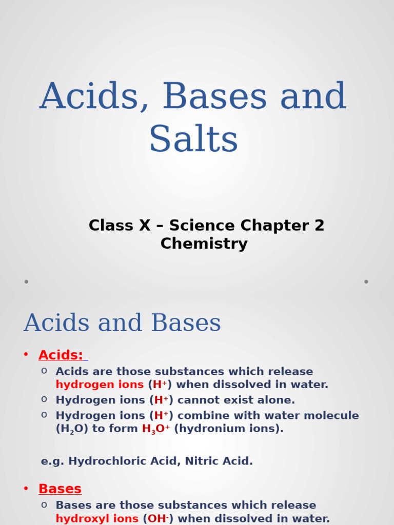 Ncert Class10 Science Chapter2 Acidsbasesandsalts 200522140133 | PDF ...