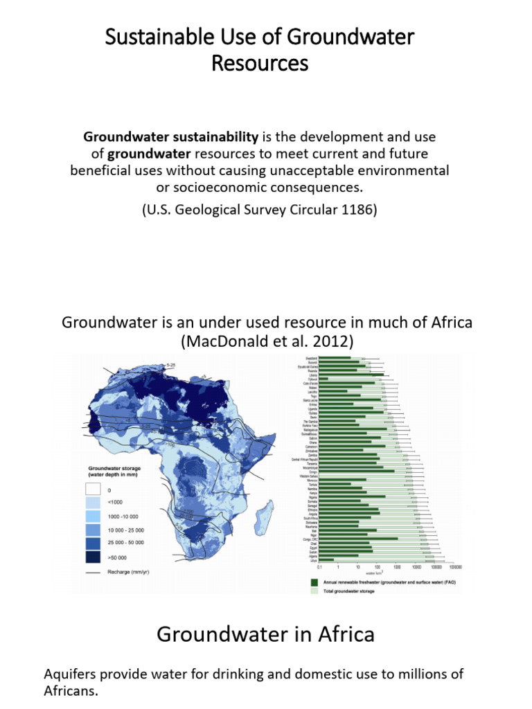 Sustainable Use of Groundwater Resources | PDF | Groundwater | Aquifer