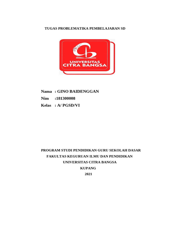Pemecahan Problematika Pembelajaran SD | PDF
