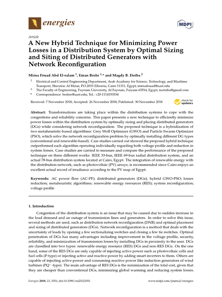 Energies 11 03351 | PDF | Metaheuristic | Mathematical Optimization
