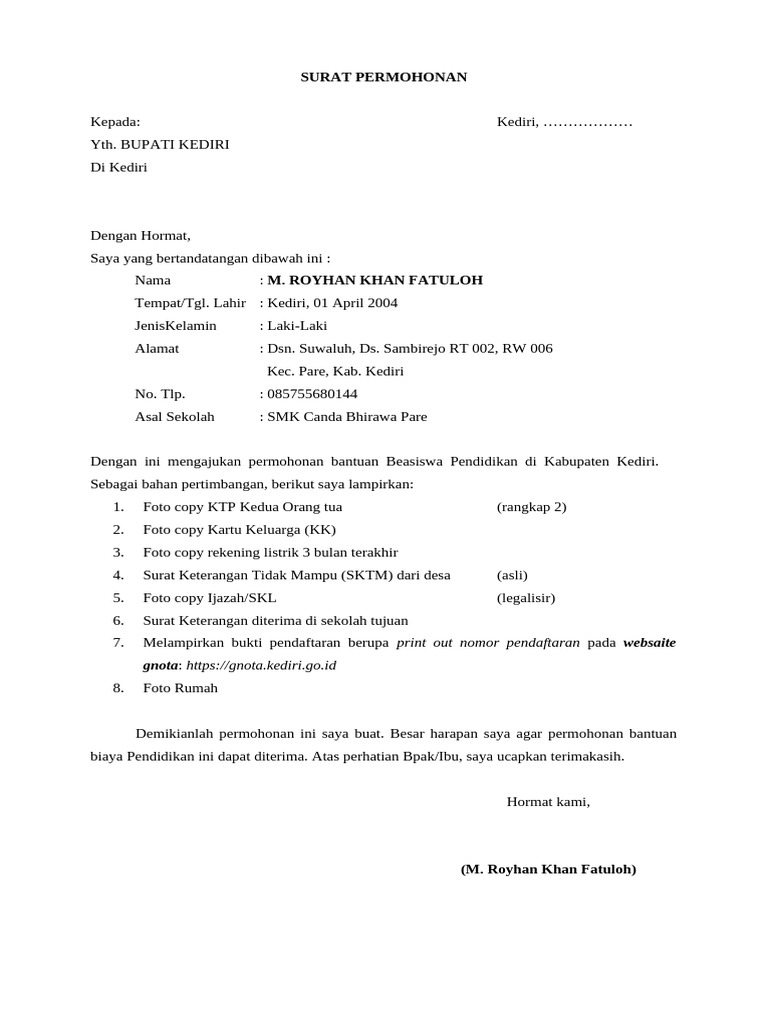 Surat Permohonan Gnota | PDF | Kesehatan Holistik Surat Permohonan Gnota | PDF | Kesehatan Holistik