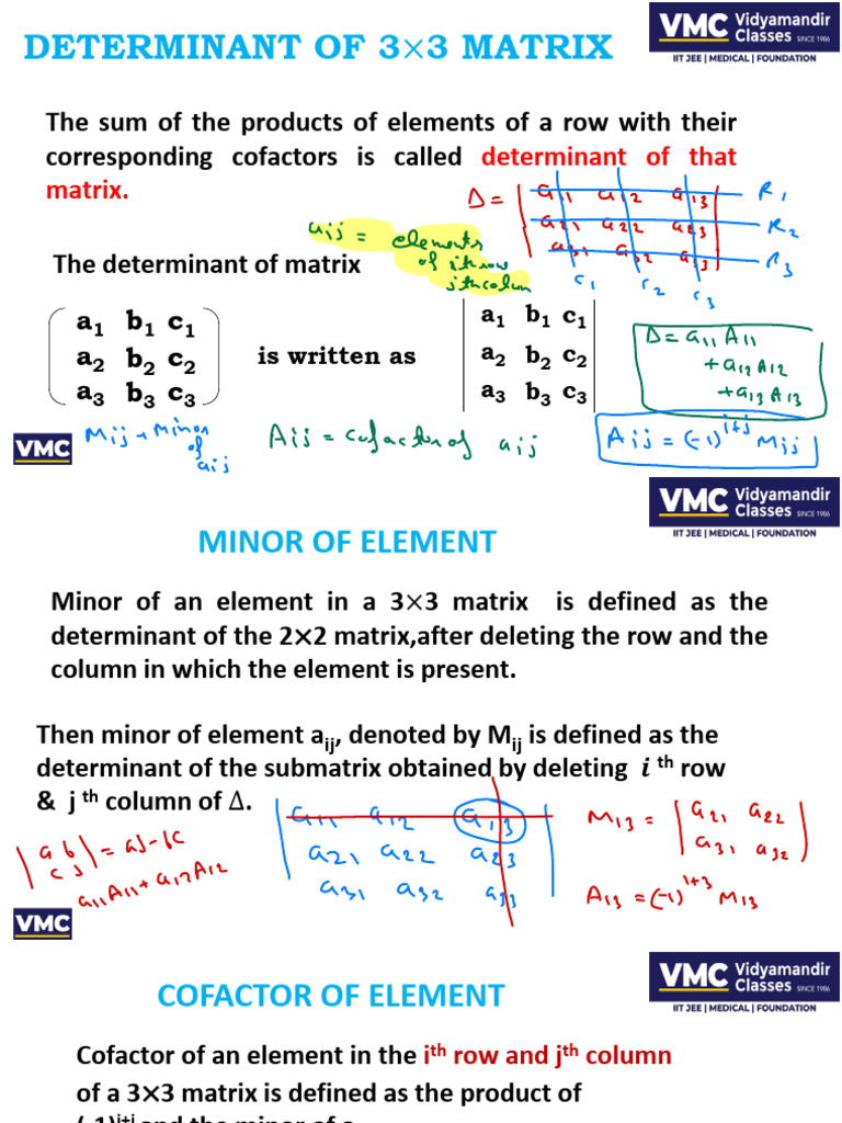 Determinant, Matrices L 1 | PDF | Determinant | Matrix (Mathematics)