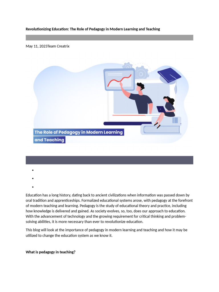 Revolutionizing Education | PDF | Pedagogy | Learning